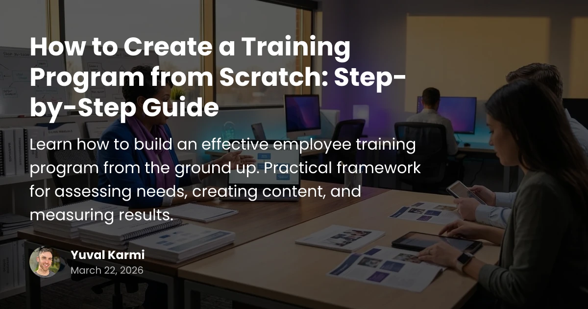 How to Create a Training Program from Scratch | 2026 Guide | Glitter AI