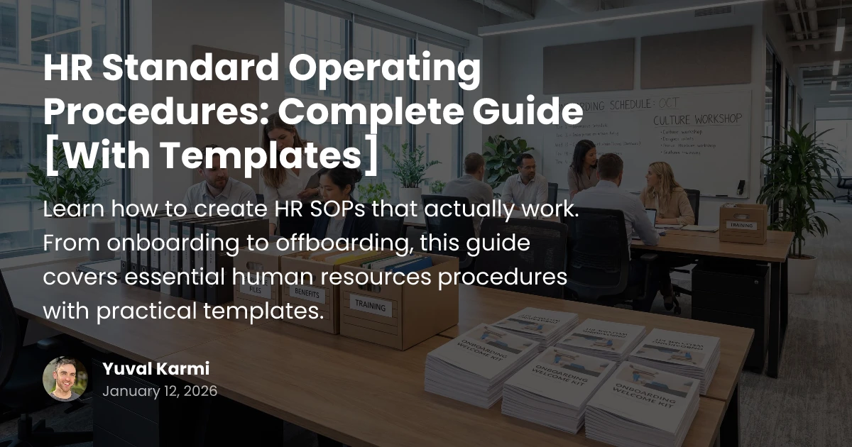 HR Standard Operating Procedures Guide | HR SOP Templates 2026 | Glitter AI