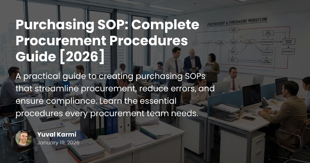 Purchasing SOP Guide: Procurement Procedures & Best Practices | Glitter AI