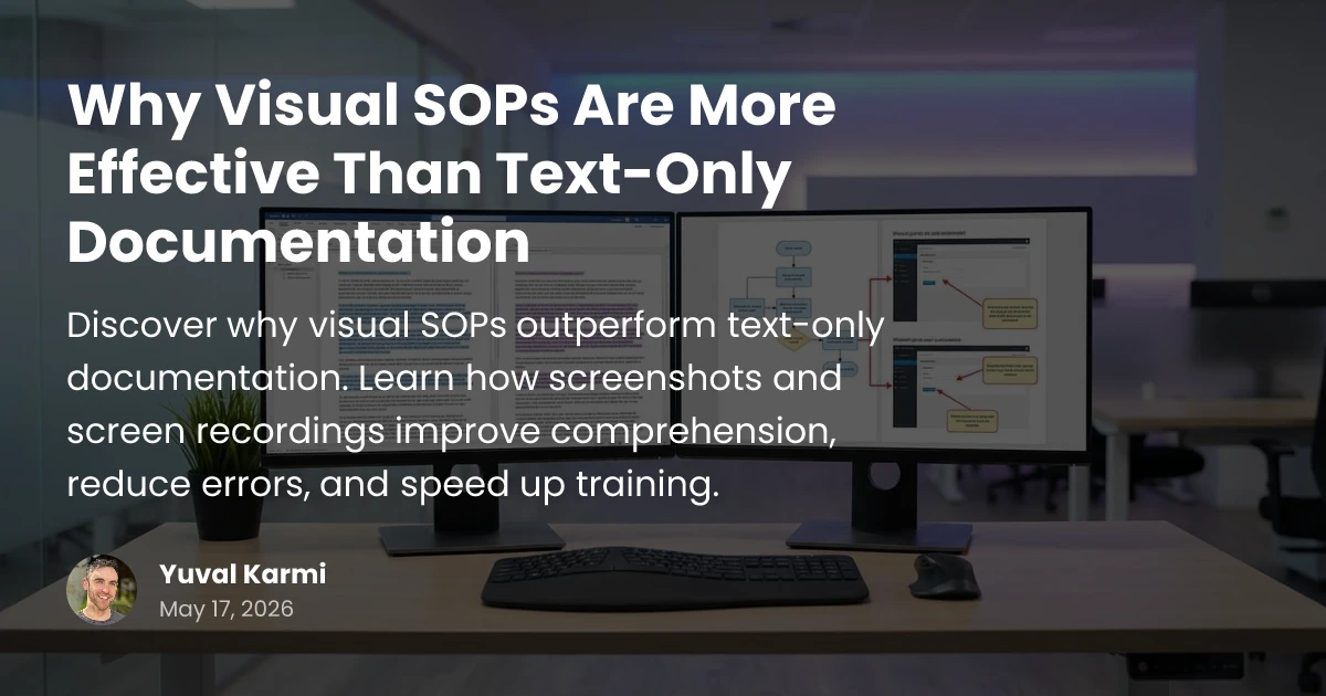 Visual SOPs vs Text-Only Documentation | 2026 Guide | Glitter AI