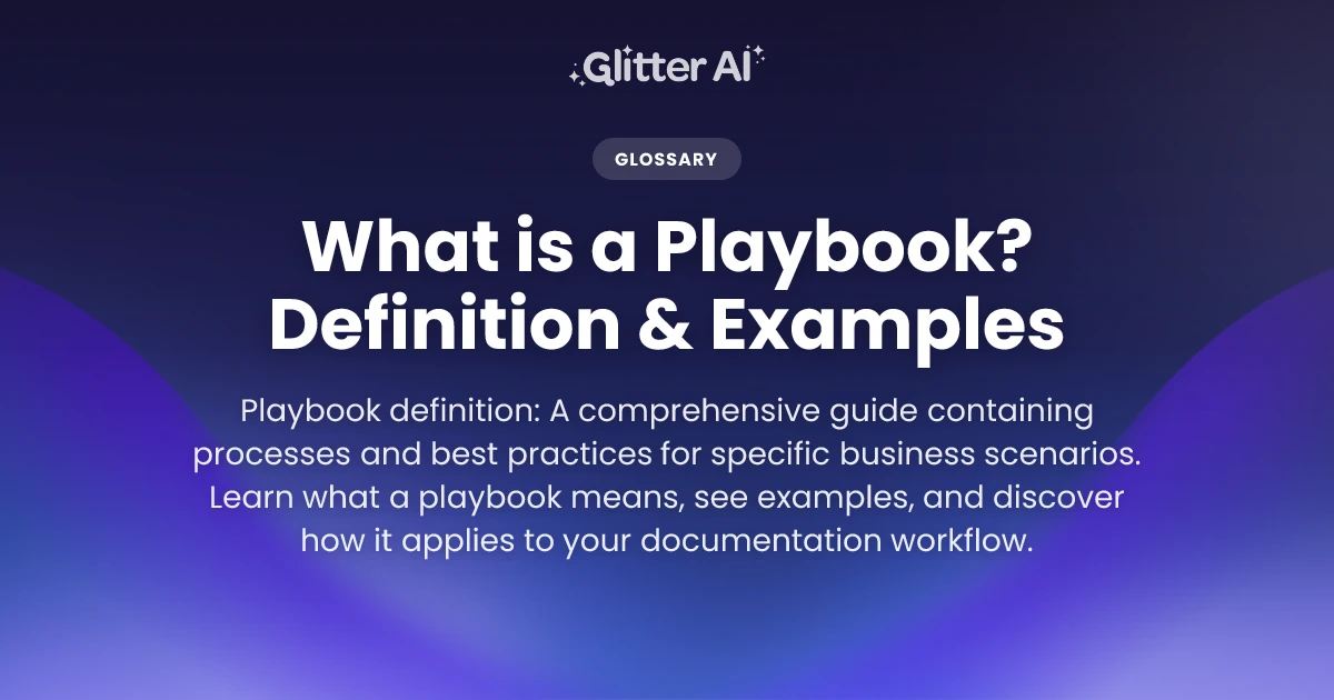 What is a Playbook? Definition & Examples | Glitter AI