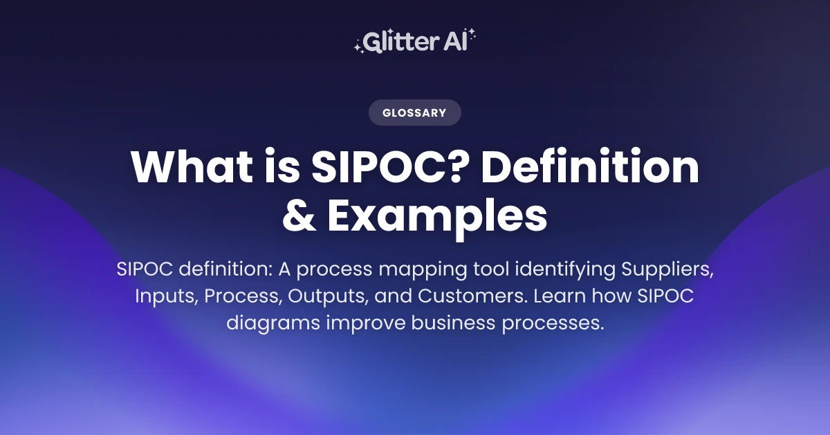 What is SIPOC? Definition & Examples | Glitter AI