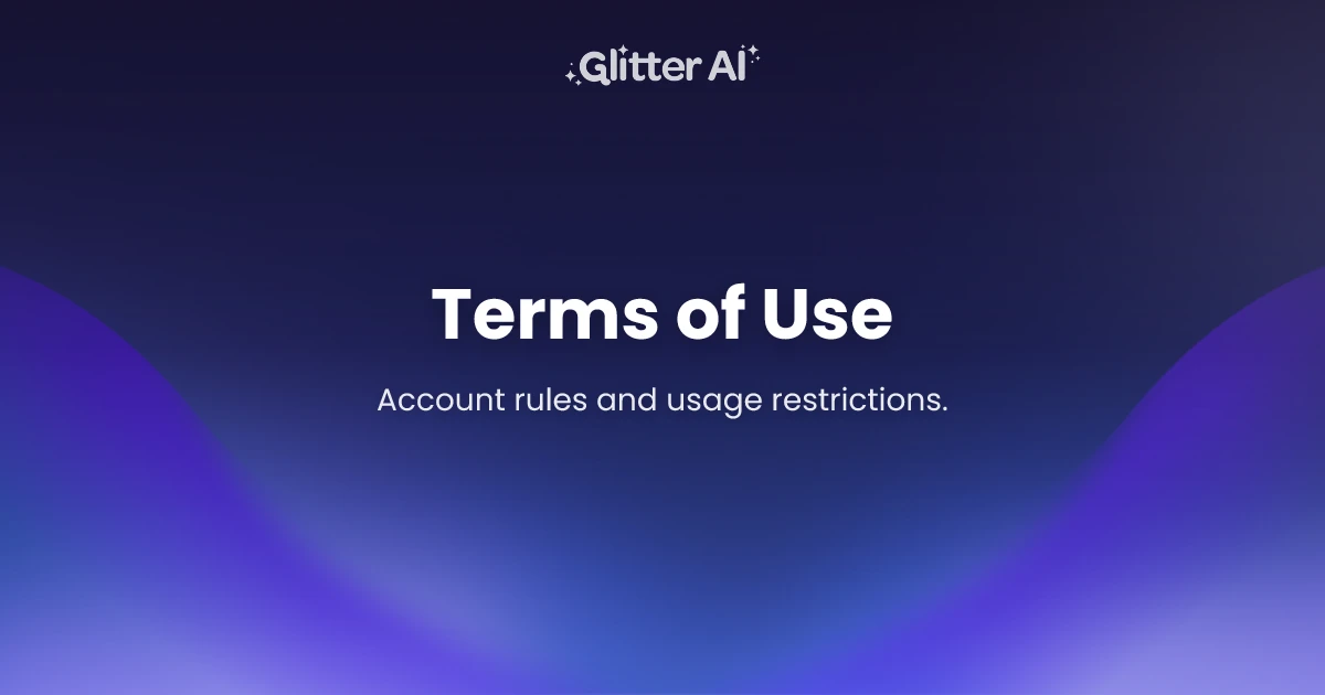 Terms of Use | Glitter AI